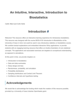 An Intuitive, Interactive, Introduction to Biostatistics - Open ...